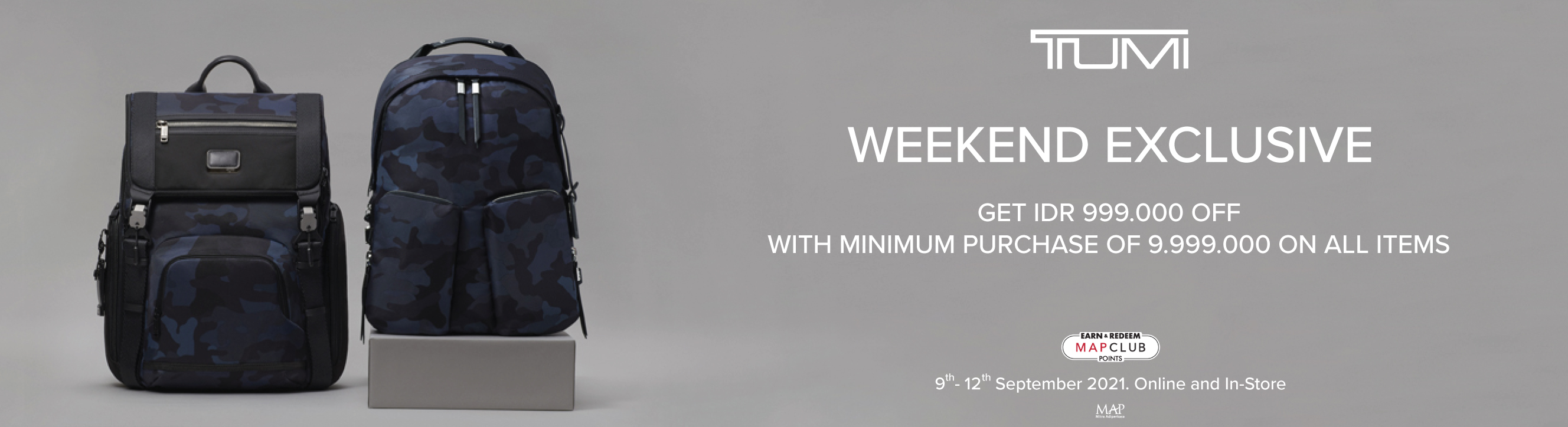 Promo 9.9. Weekend Exclusive Sale Tumi Original | Mapclub.com