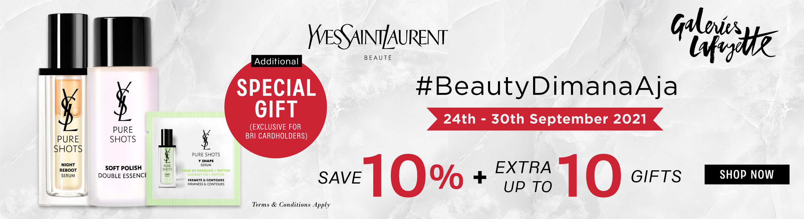 Promo Skincare & Makeup YSL di Galeries Lafayette | Mapclub.com