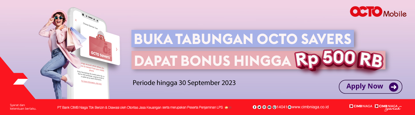 APPLY OCTO SAVERS, Bonus Mapclub Voucher s/d 350rb +Cashback s/d 150rb