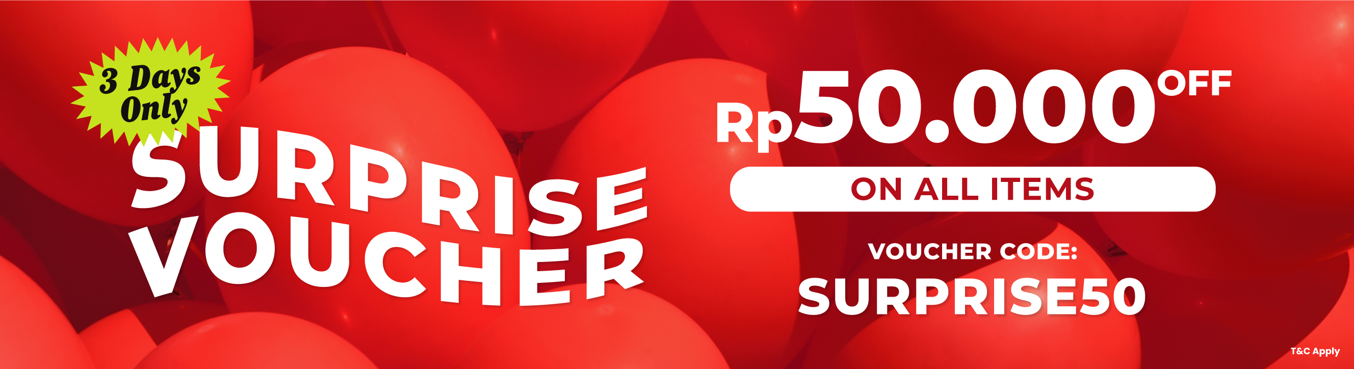 Surprise Voucher 50K - Diskon Fashion Branded | Mapclub.com