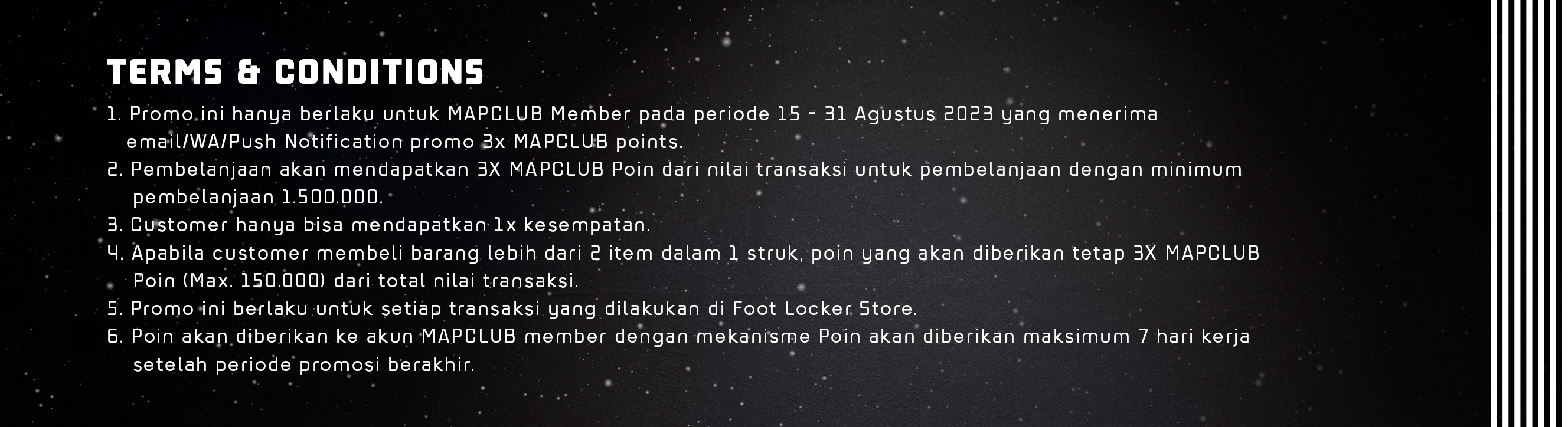Foot Locker 3X MAPCLUB Points - Diskon Fashion Branded | Mapclub.com