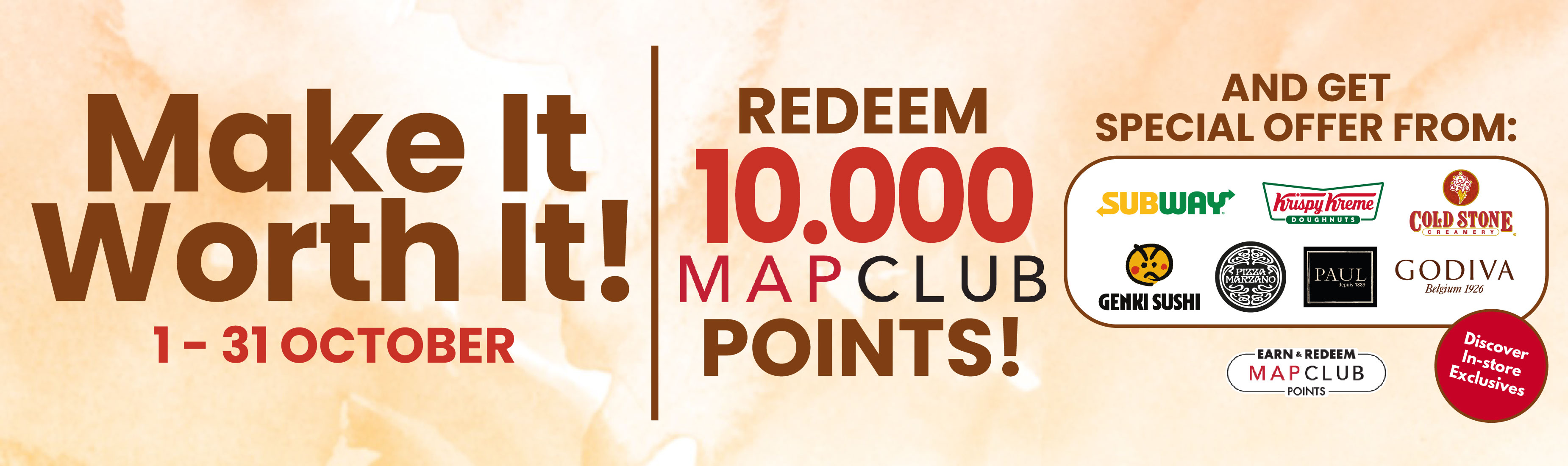 Promo Diskon | Make It Worth It - Redeem 10k | Food | Subway | Original | MAPCLUB.COM