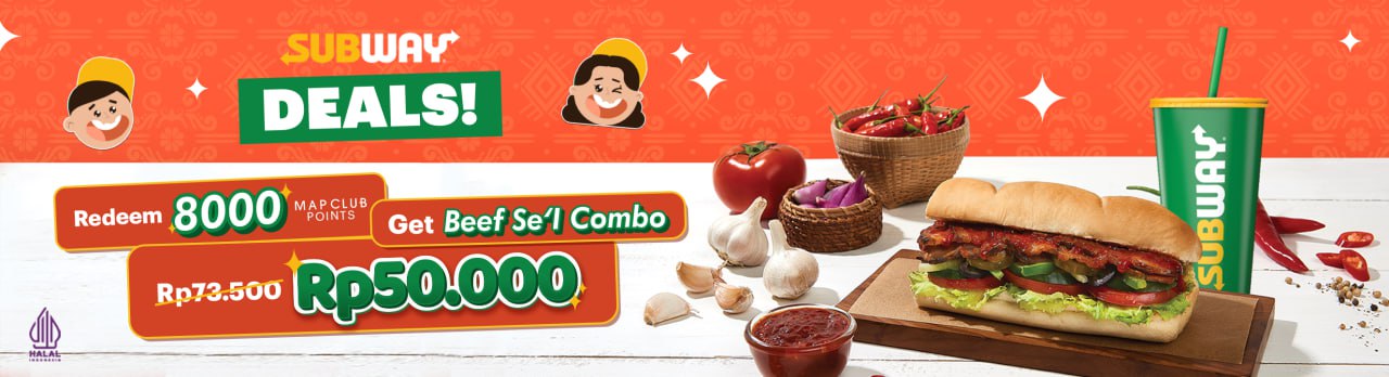 SUBWAY Redeem 8K! - Diskon Fashion Branded | Mapclub.com