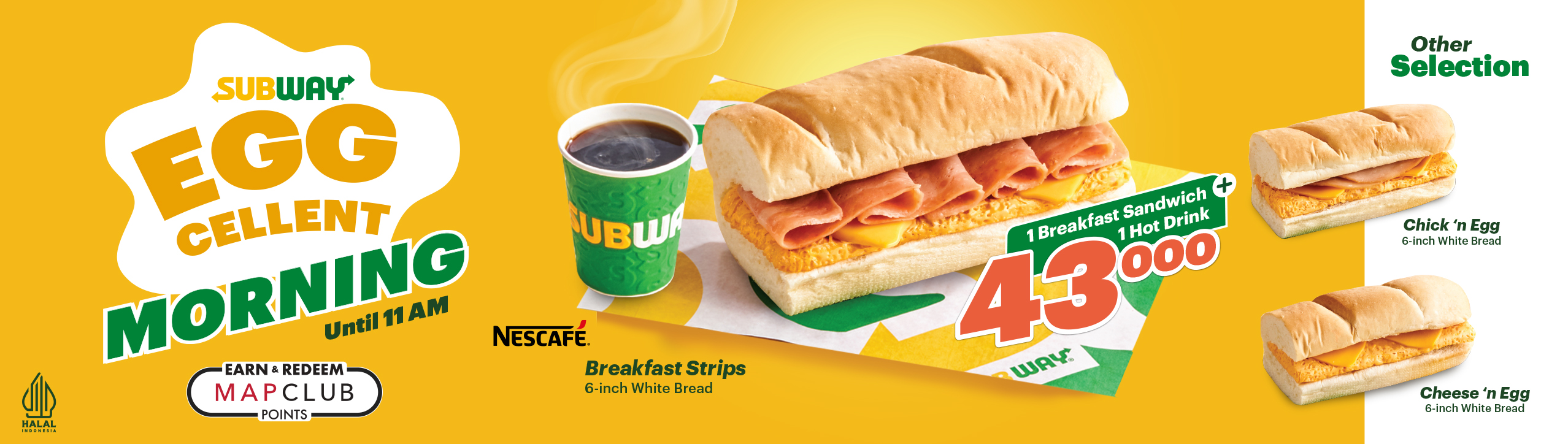 Breakfast with SUBWAY Eggcelent! - Diskon Fashion Branded | Mapclub.com