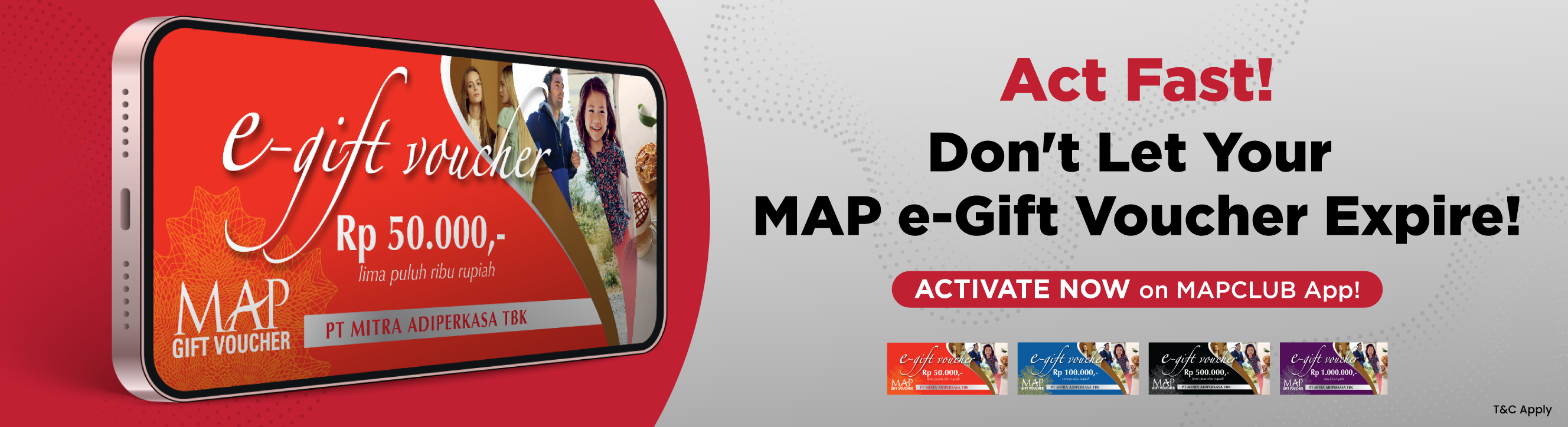 Activation MAP e-Gift Voucher - Diskon Fashion Branded | Mapclub.com
